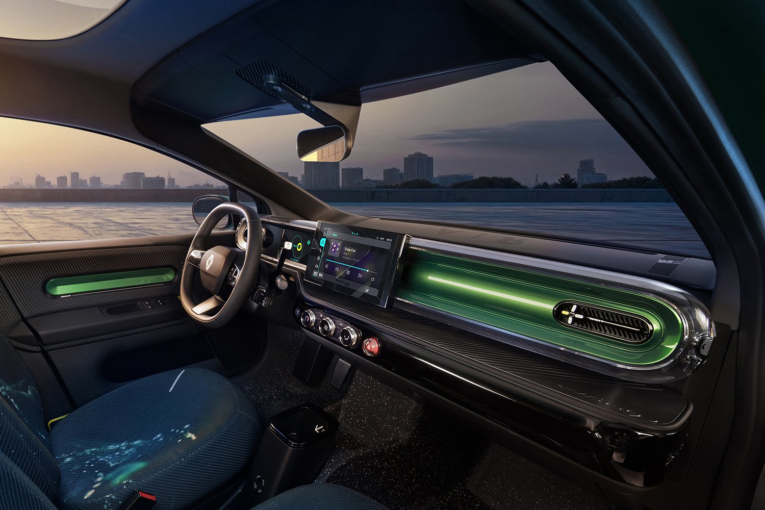 Découvrez l’intérieur néo-rétro de la nouvelle Renault Twingo électrique